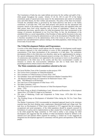 A study of tribal devlopment in india | DOCX