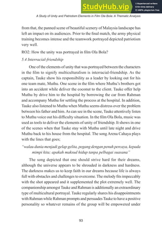 A Study Of Unity And Patriotism Elements In Film Ola Bola A Thematic ...
