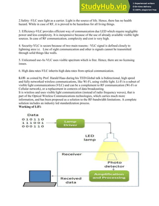 A Study Of Visible Light Communication With Li- Fi Technology | PDF