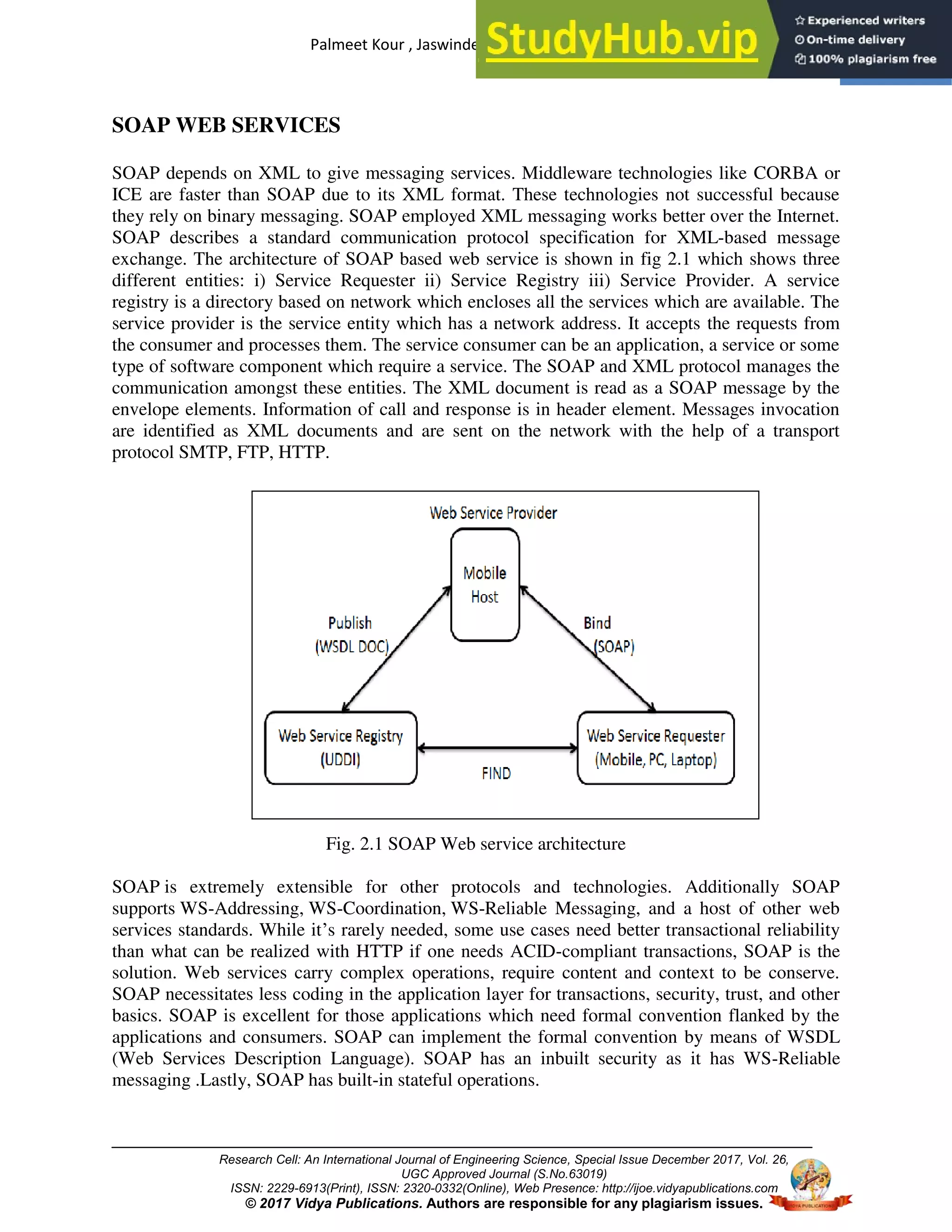 A Study Of Web Services And Its Implications | PDF