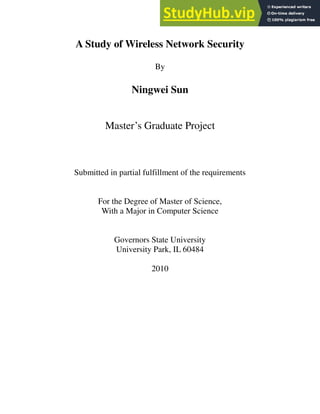A Study Of Wireless Network Security | PDF