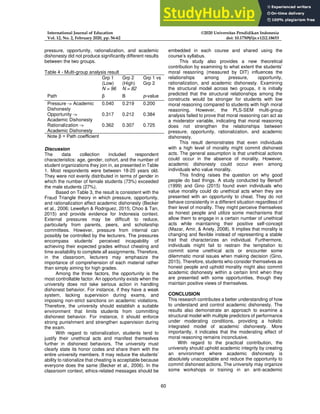 A Study On Academic Dishonesty And Moral Reasoning | PDF