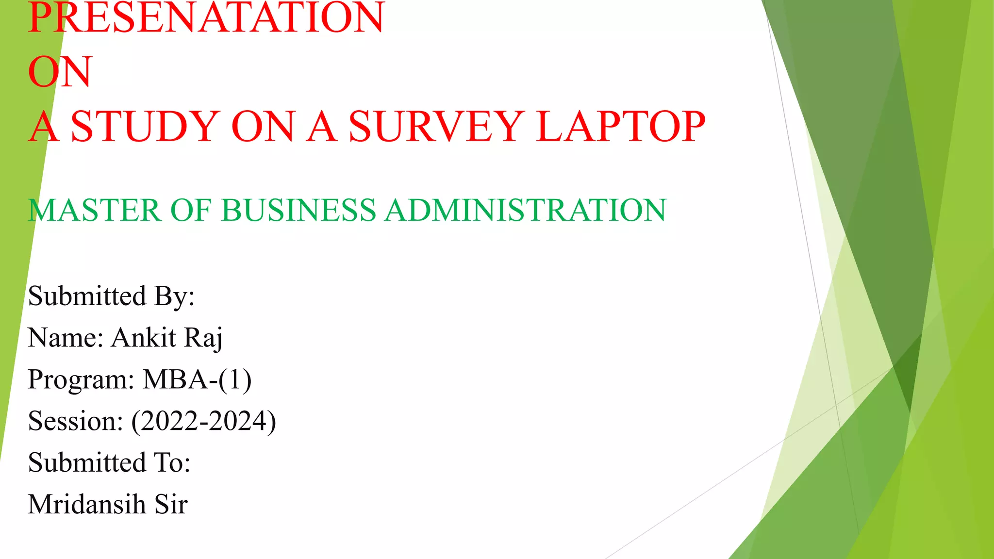 A Study on a survey on Laptop.pptx