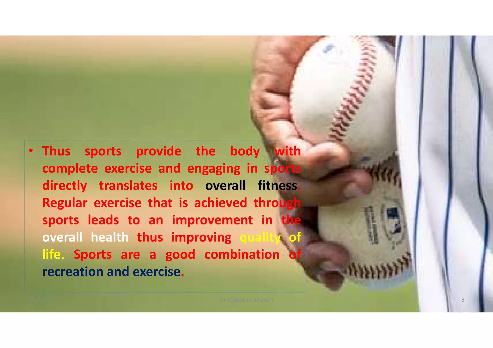 A study on benefits of being a sports person | PDF