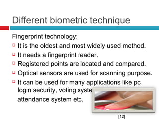 A study on biometric authentication techniques | PPT