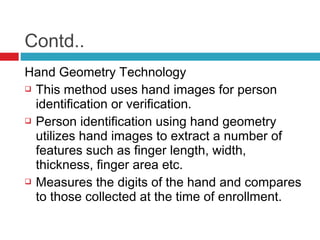A study on biometric authentication techniques | PPT