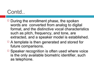 A study on biometric authentication techniques | PPT