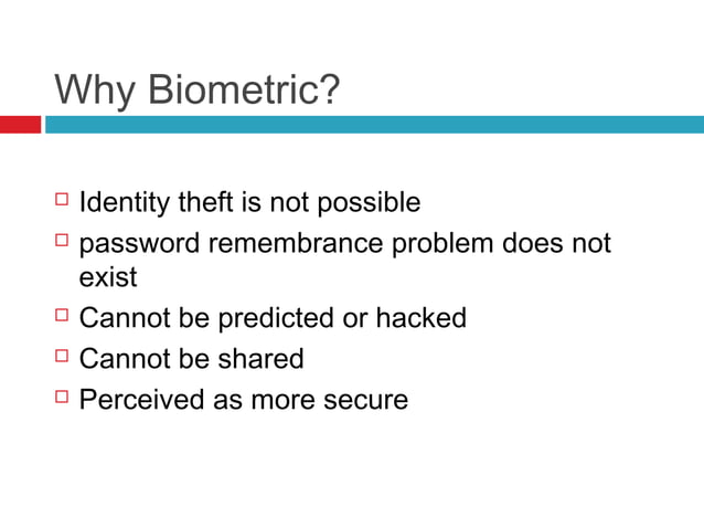 A study on biometric authentication techniques | PPT | Computing | Technology & Computing
