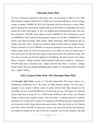 A study on charanka solar park and kudankulam nuclear power plant in ...