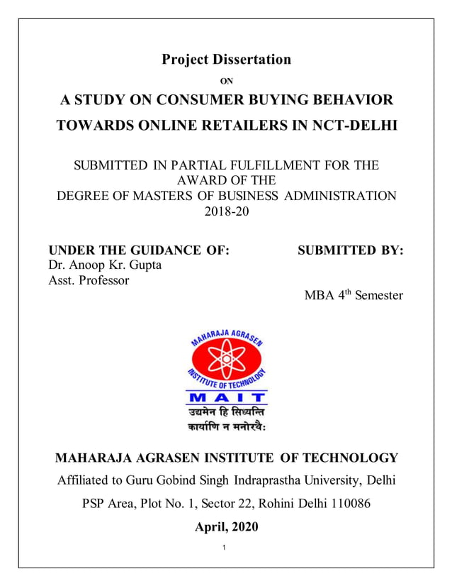 A study on consumer buying behavior towards online retailers in Delhi NCR | PDF