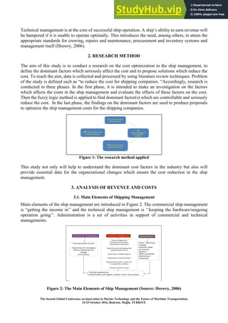A STUDY ON COST OPTIMIZATION IN THE SHIP MANAGEMENT | PDF