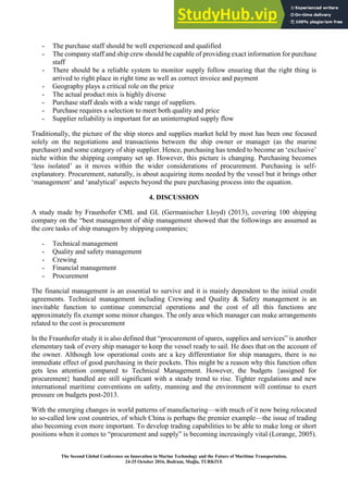 A STUDY ON COST OPTIMIZATION IN THE SHIP MANAGEMENT | PDF