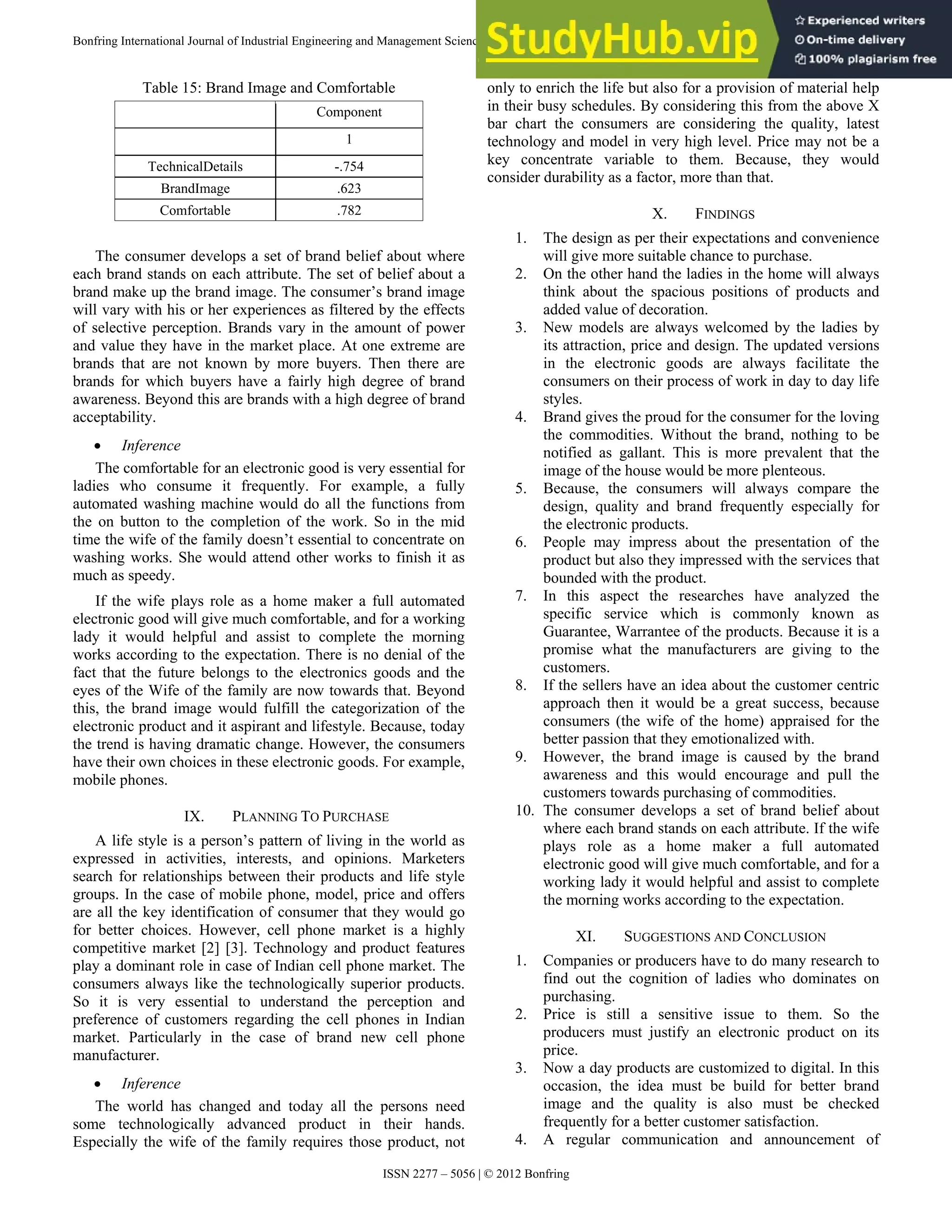 A Study On Customer Preference Towards Electronic Goods | PDF | Commodities | Economy