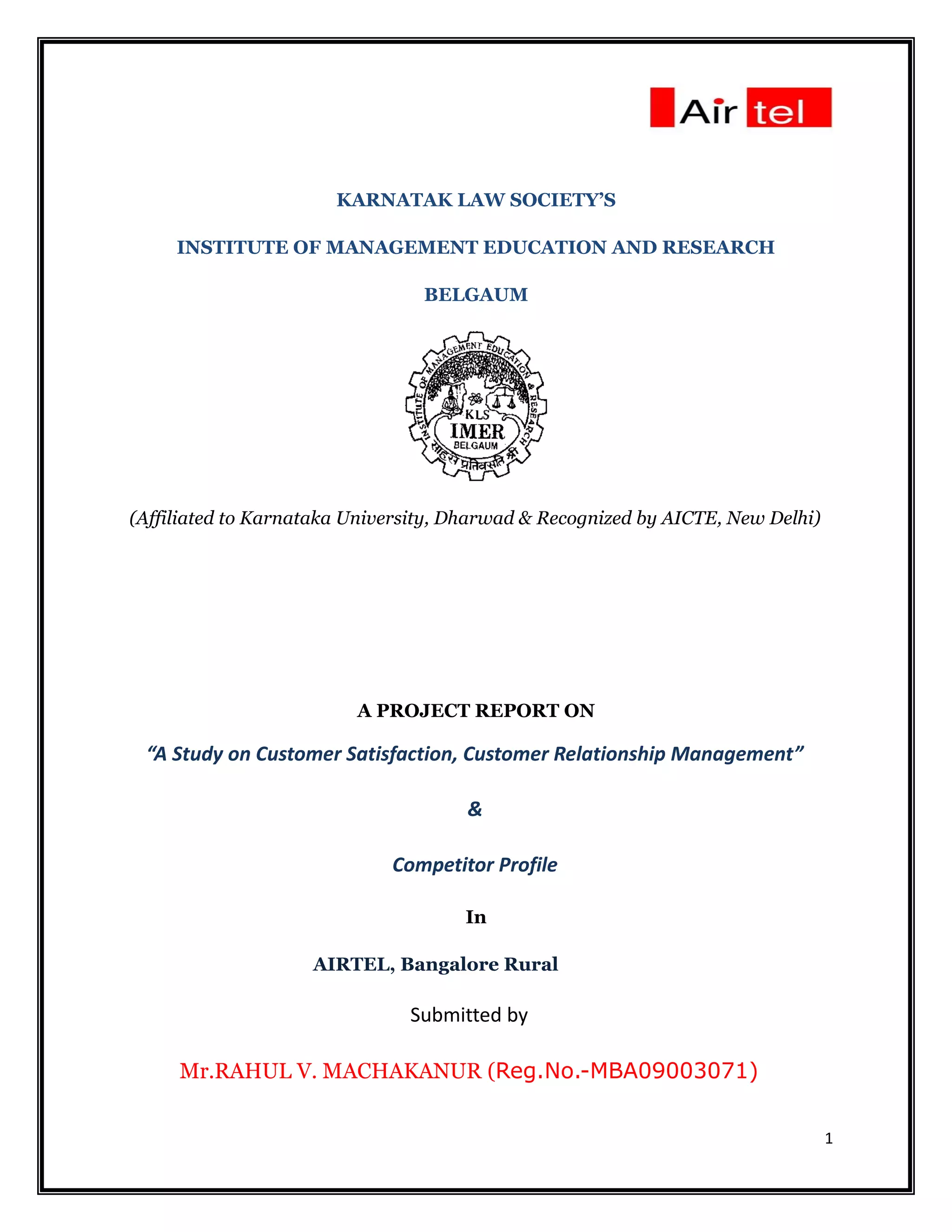 A study on customer satisfaction, customer relationship management | PDF