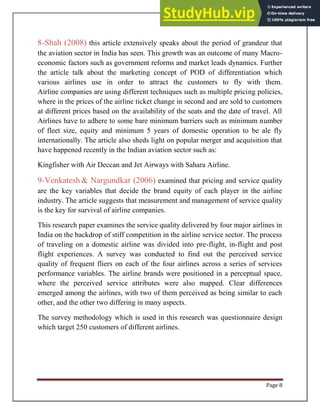 A Study On Customer Satisfaction In Airline Industry At LPU | PDF