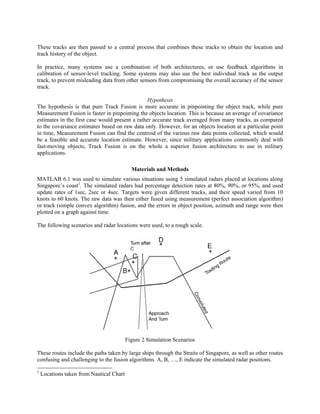 A study on data fusion techniques used in multiple radar tracking | PDF
