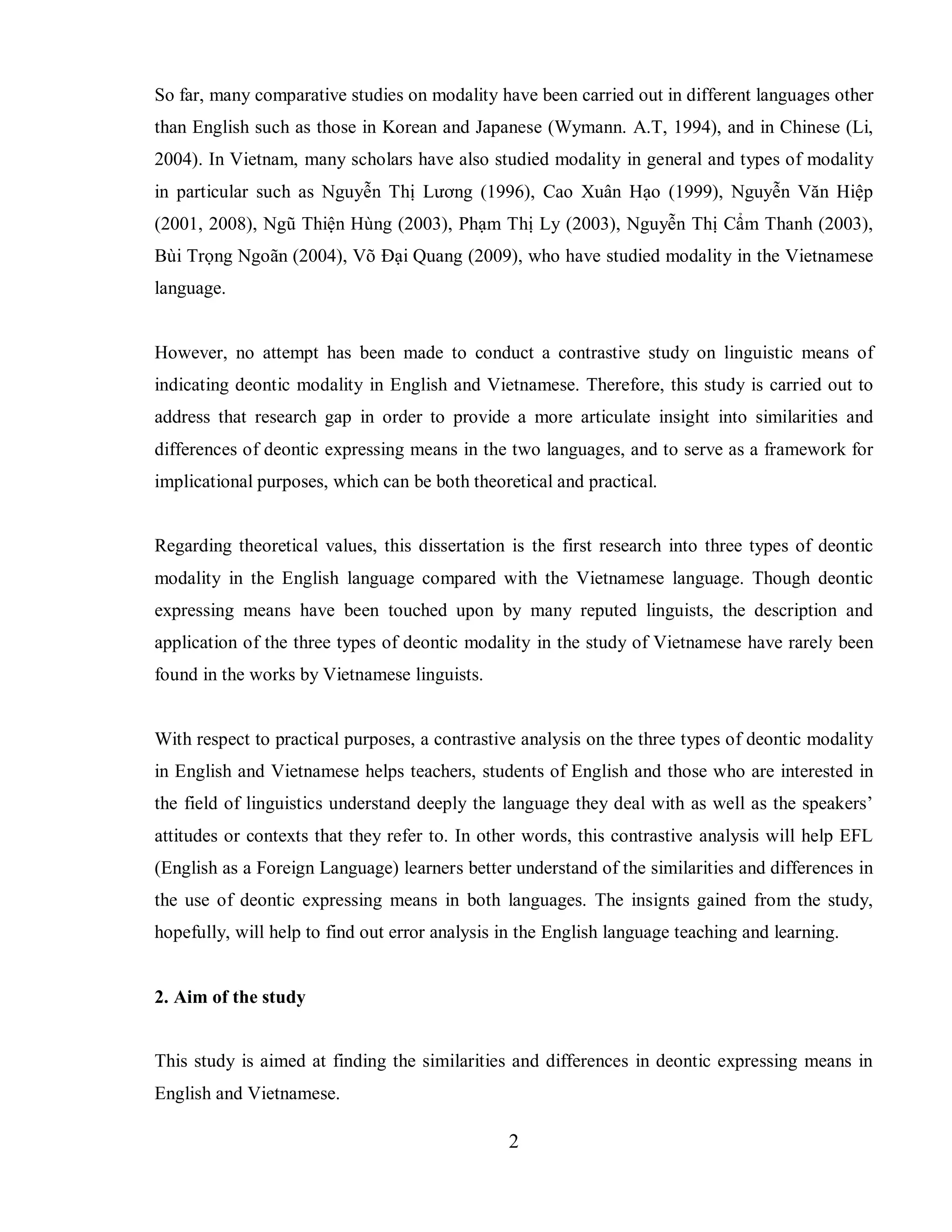 A Study on Deontic Modality Expressing Means in English and Vietnamese ...