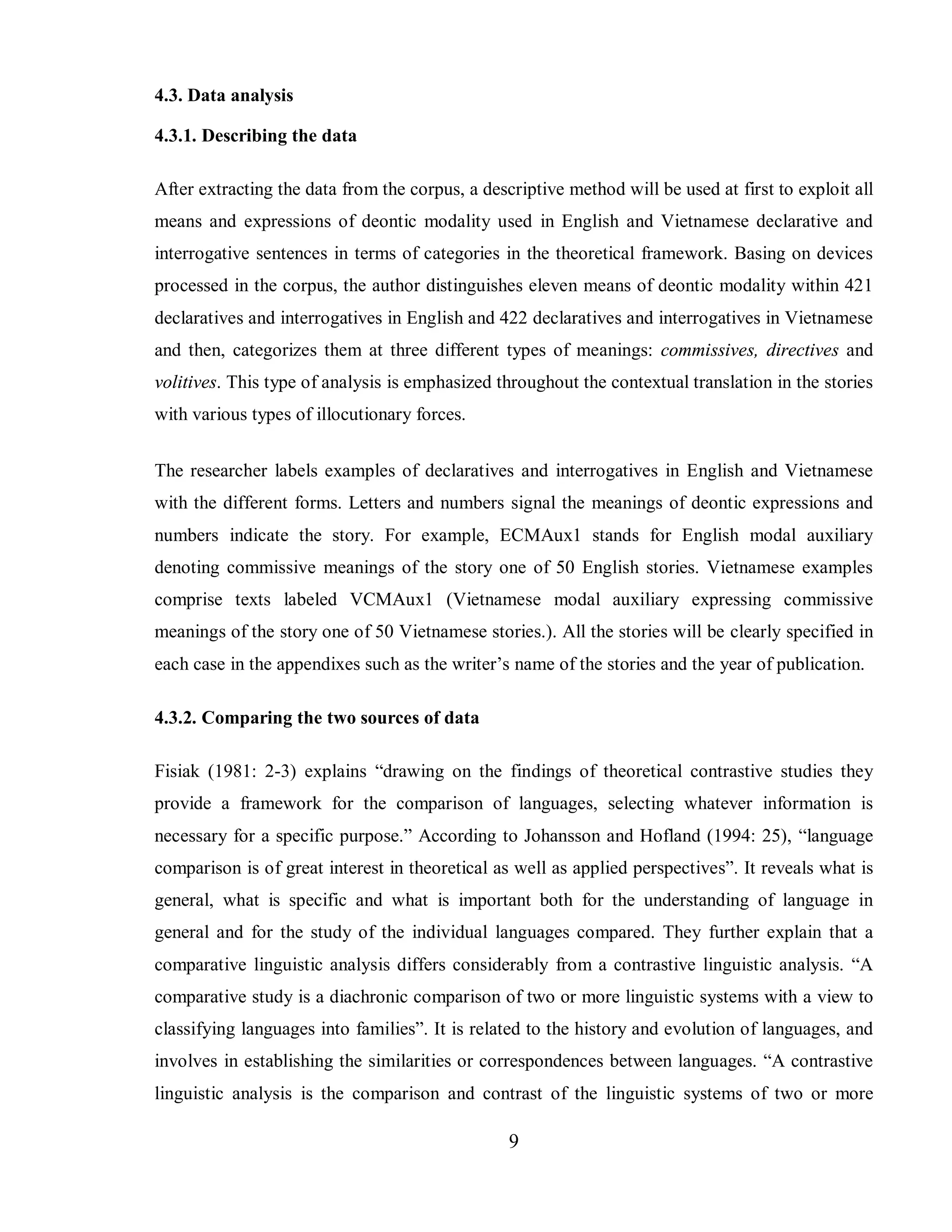 A Study on Deontic Modality Expressing Means in English and Vietnamese ...