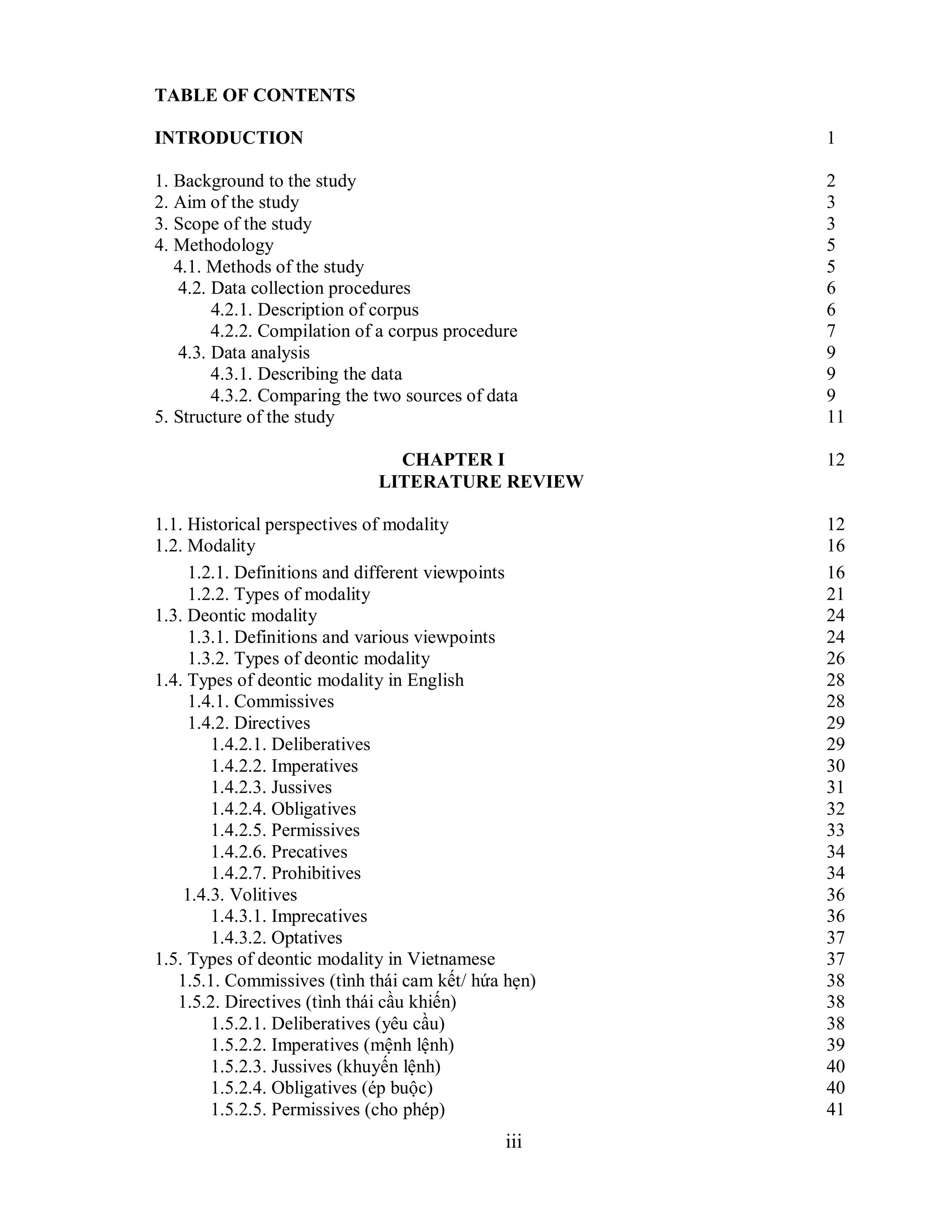 A Study on Deontic Modality Expressing Means in English and Vietnamese ...