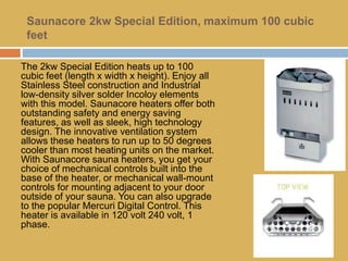 A study on different types and brands of saunaheater | PPTX