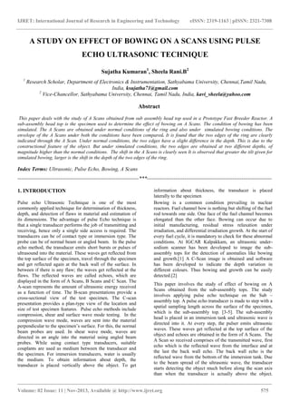 A study on effect of bowing on a scans using pulse echo ultrasonic ...