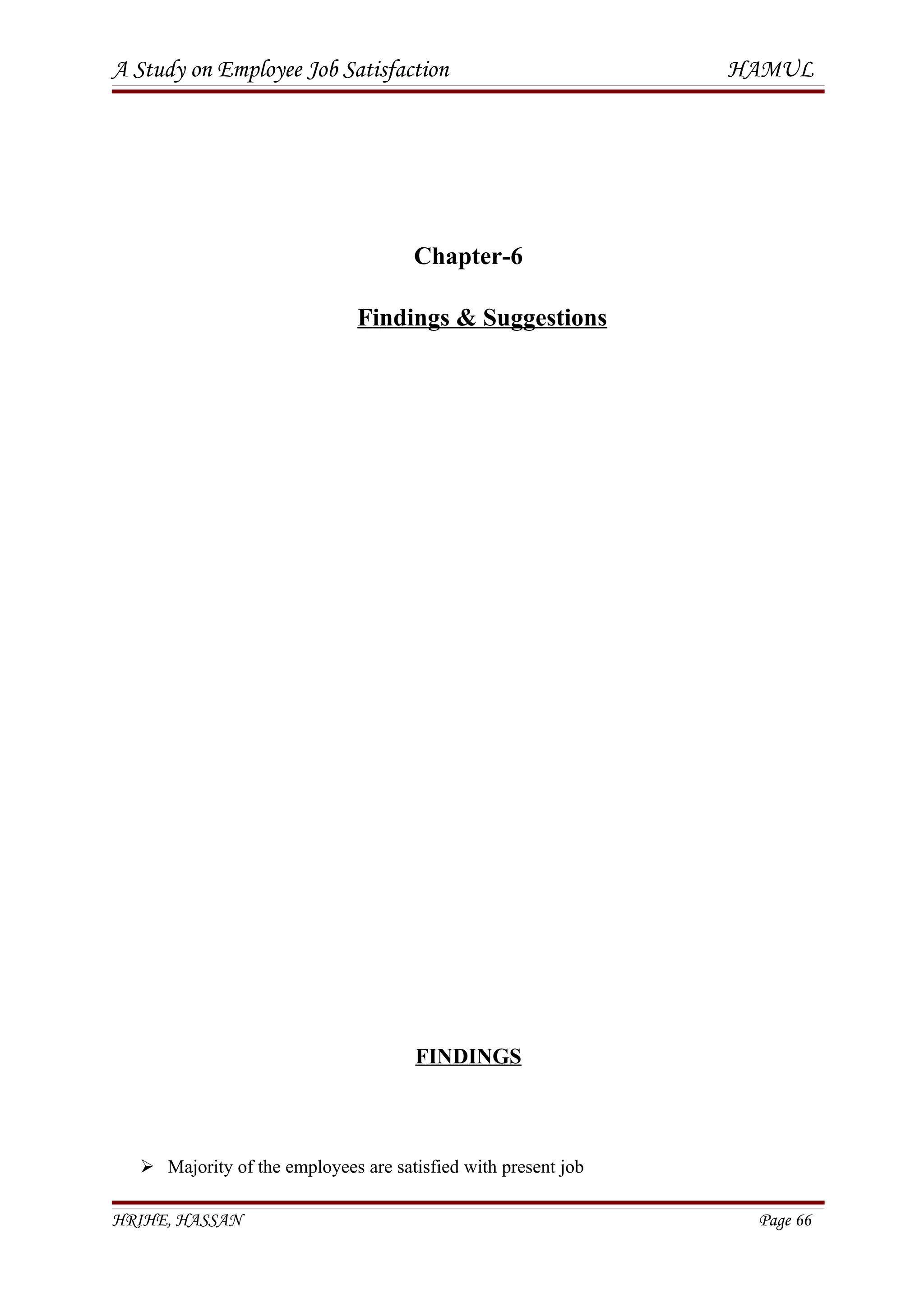 A study on employee job satisfaction h r final project | DOC