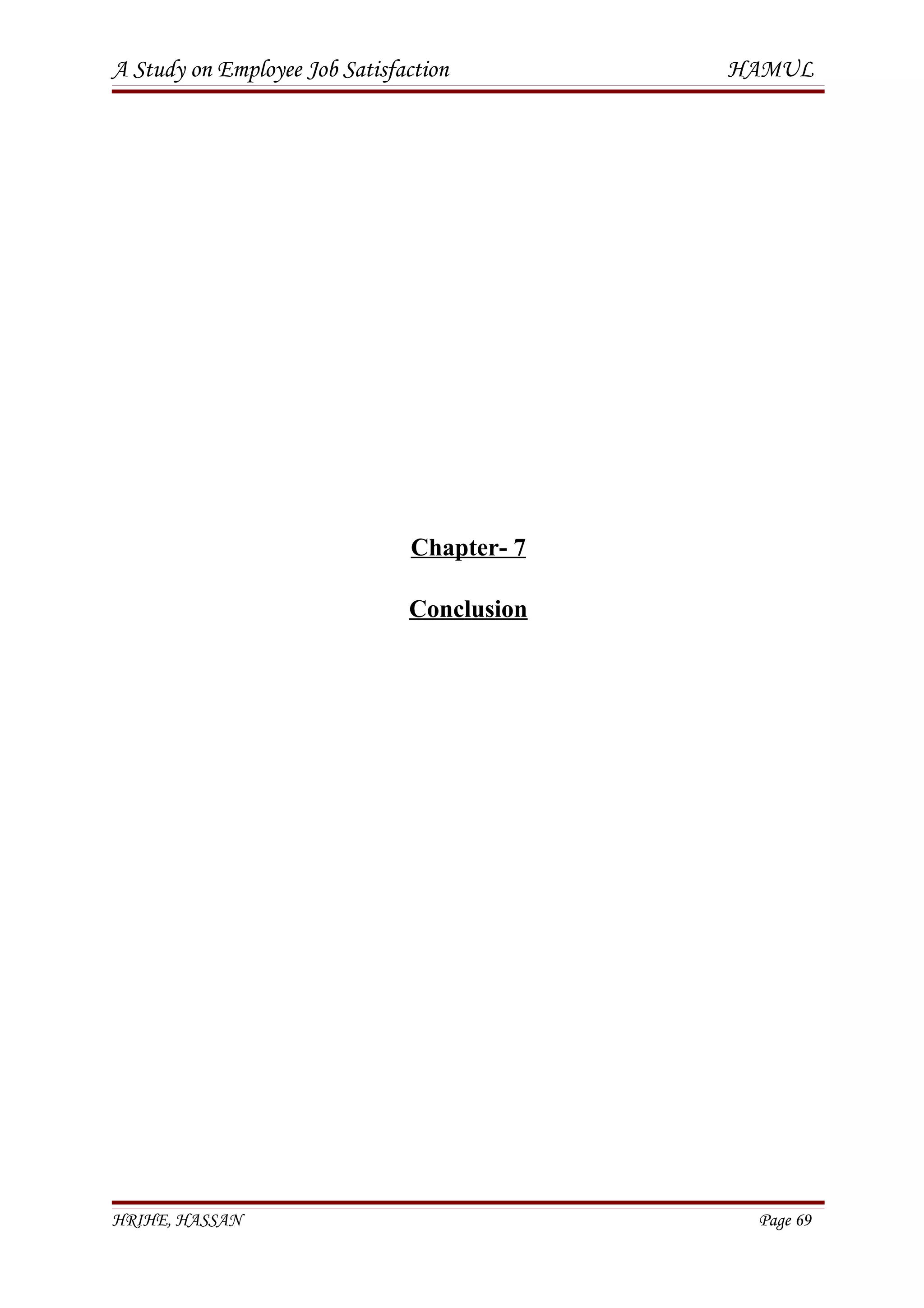A study on employee job satisfaction h r final project | DOC