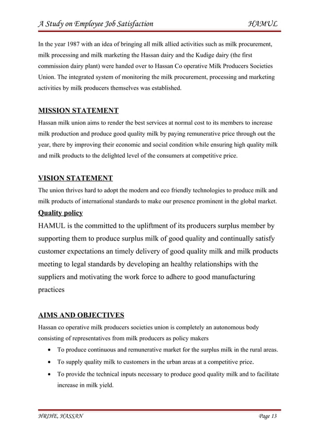 A study on employee job satisfaction h r final project | DOC