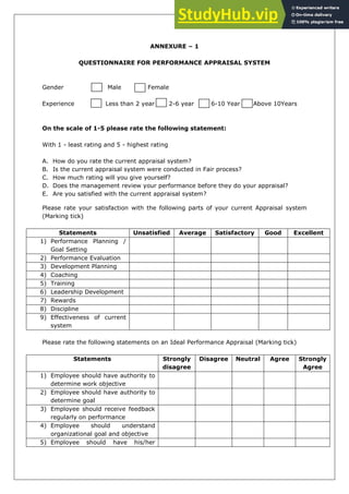 A Study On Employee Perception Towards Performance Appraisal System In ...