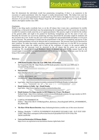A Study On Execution Of Death Penalty | PDF