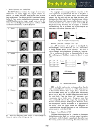 A Study On Facial Expression Recognition Using Local Binary Pattern | PDF