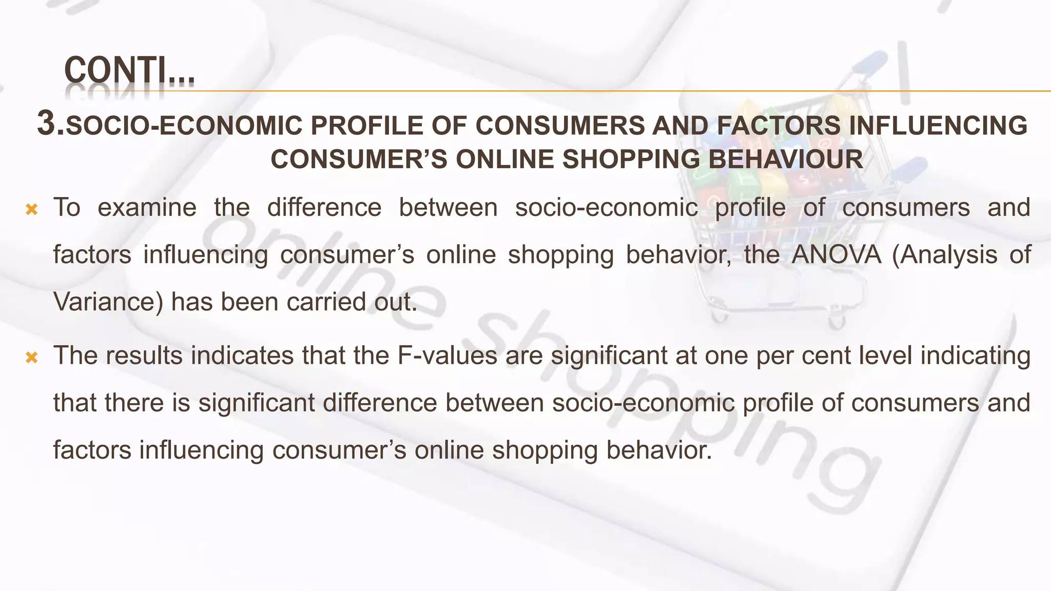 A study on factors influencing consumer’s online shopping | PPT