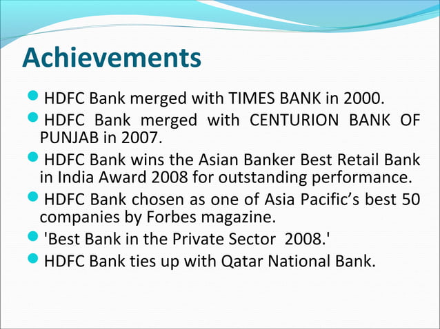 A study on financial analysis of hdfc bank | PPT