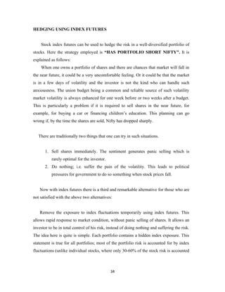 A study on hedging effectiveness in index future | DOC