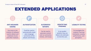 A study on impact of Chat GPT in Education.pptx