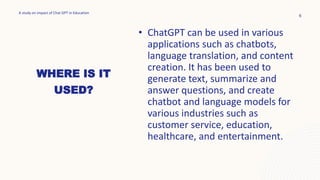 A study on impact of Chat GPT in Education.pptx