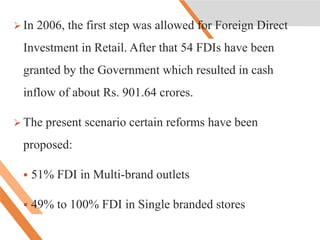 A STUDY ON FDI IN INDIAN RETAIL SECTOR | PPT