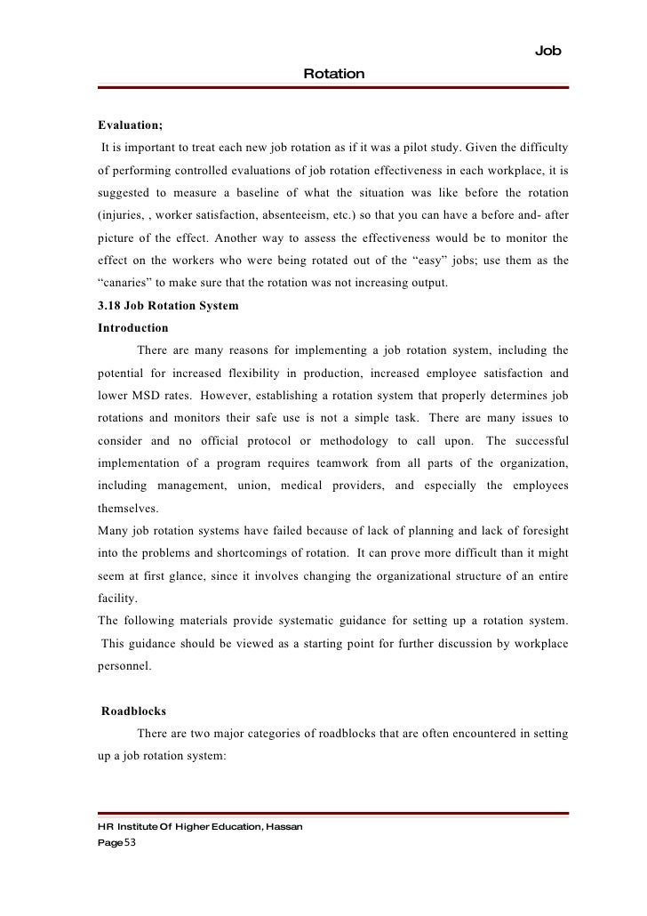 A study on job rotation on employees at syndicate bank