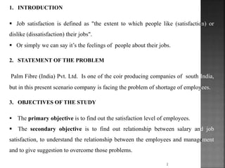 A study on job satisfaction of employees | PPTX