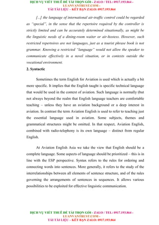 A Study On Language Used By Flight Attendants.doc