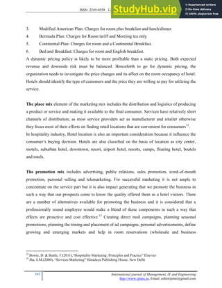 A Study on Marketing Mix of Hospitality Industry.pdf