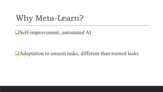 A study on meta learning | PPT