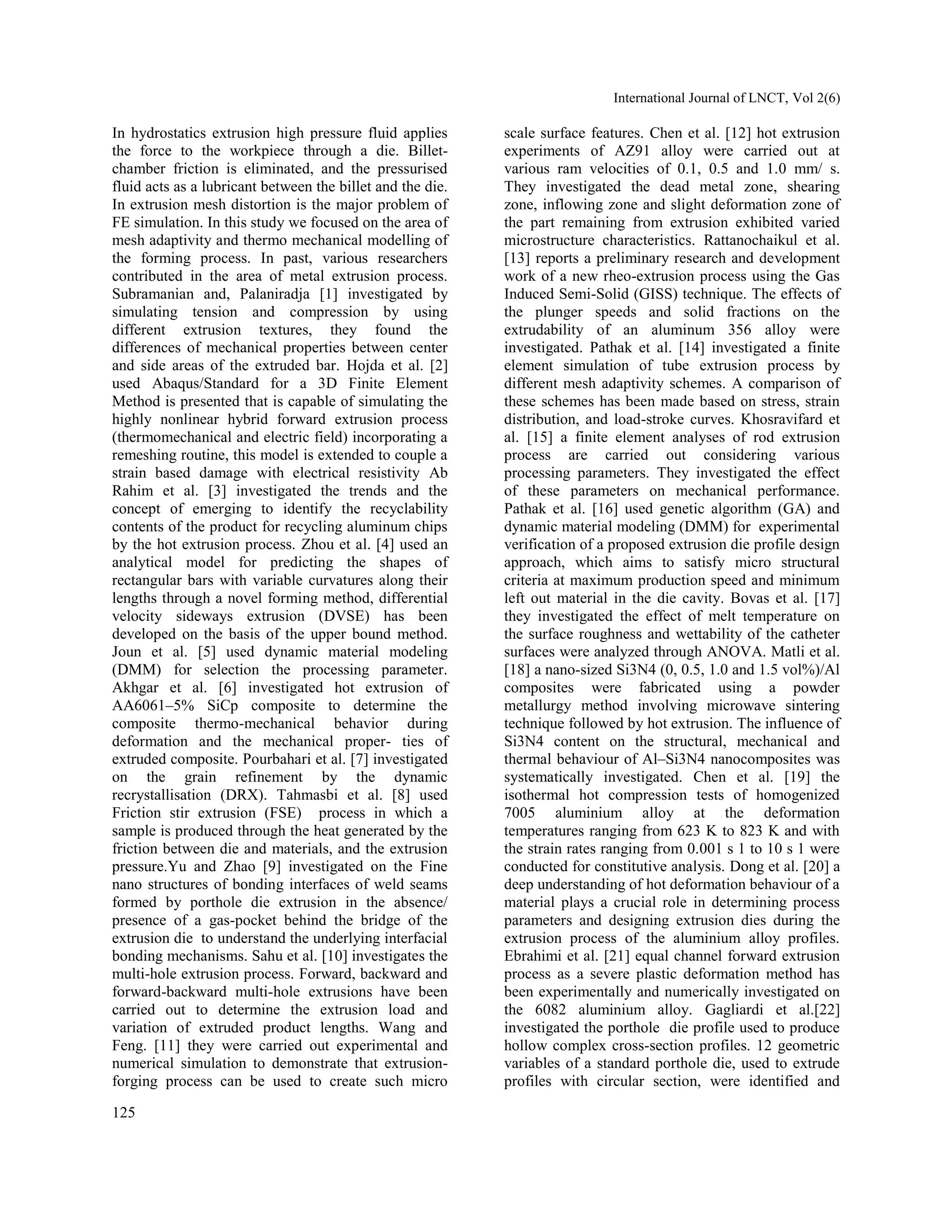 A study on metal extrusion process | PDF