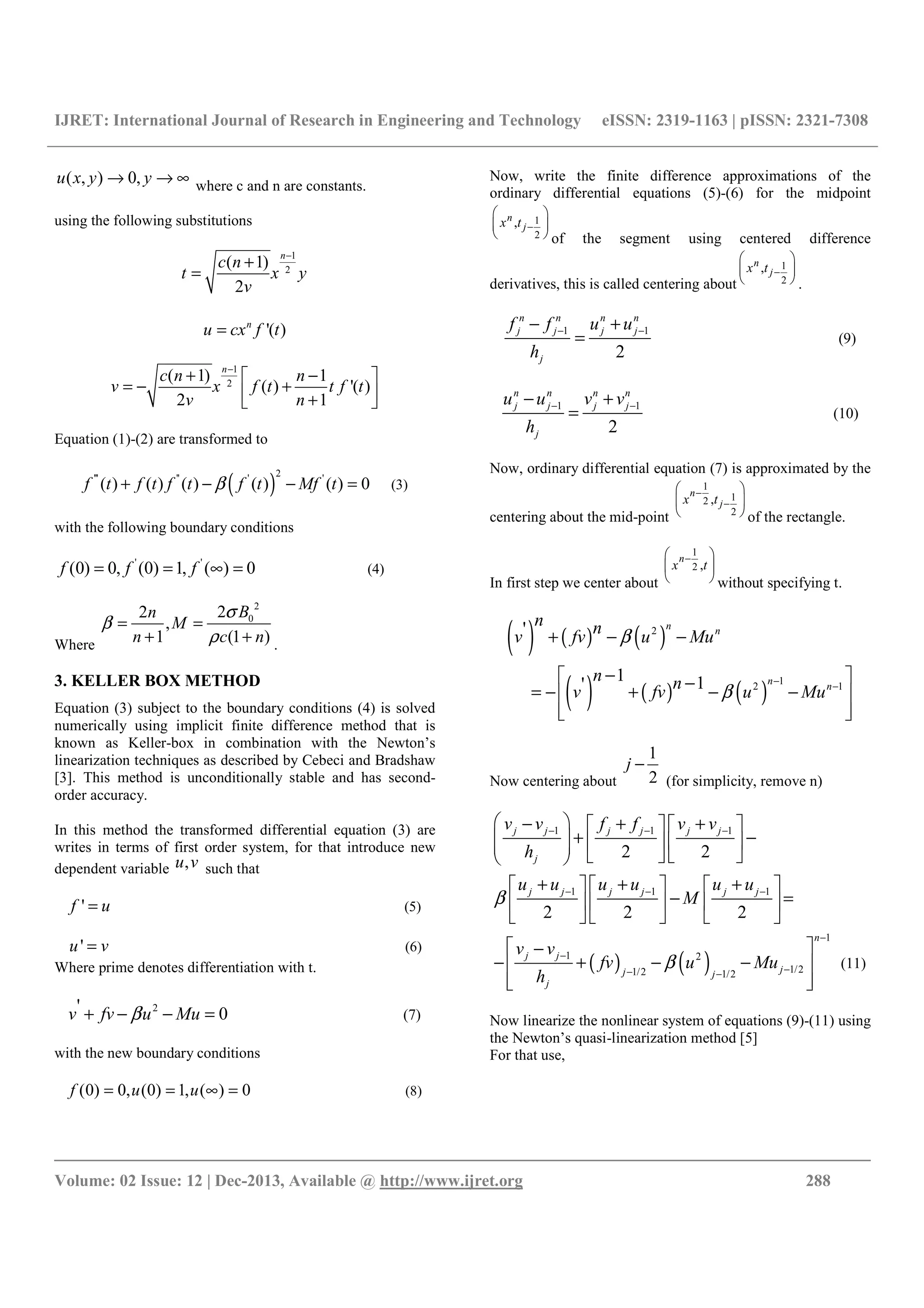 A study on mhd boundary layer flow over a nonlinear | PDF | Physics | Science