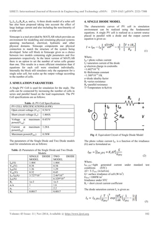 A study on modelling and simulation of photovoltaic cells | PDF
