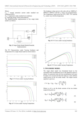 A study on modelling and simulation of photovoltaic cells | PDF