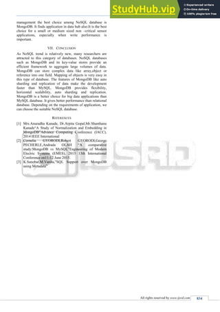 A Study on Mongodb Database.pdf | Databases | Computer Software and Applications