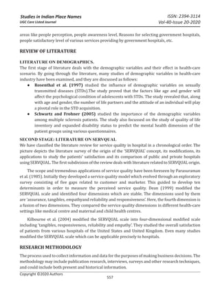 A study on People Perception of Health Care Service with Special ...