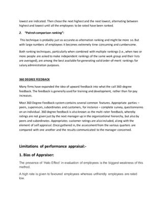 A study on performance appraisal of banking sector | DOCX