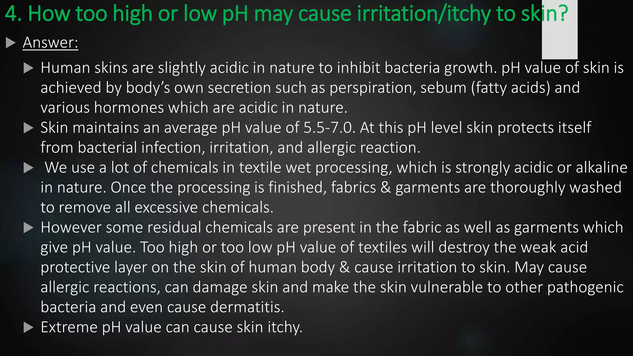 A study on ph in textile | PPTX